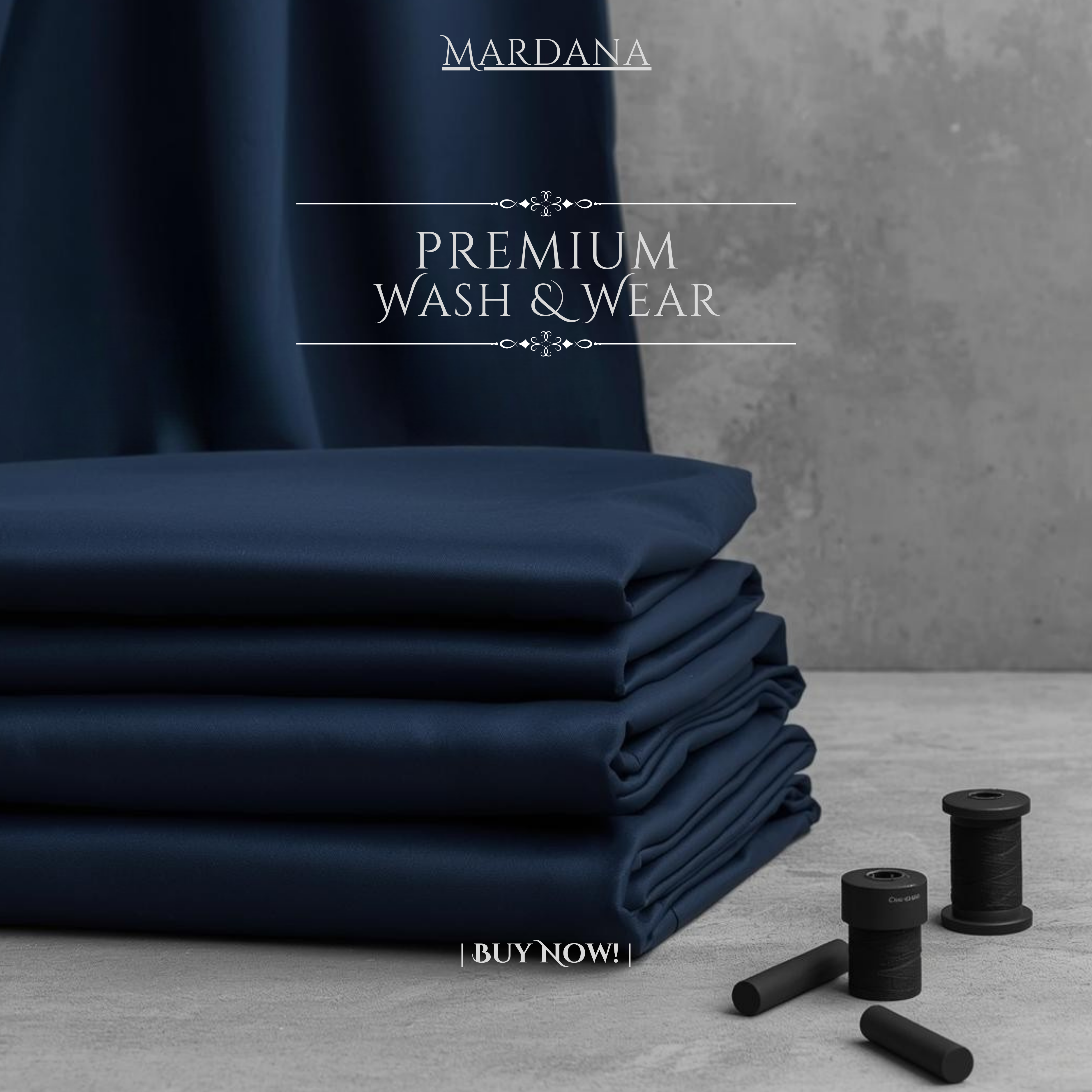 Signature Navy – Premium Wash & Wear Suit – Mardana